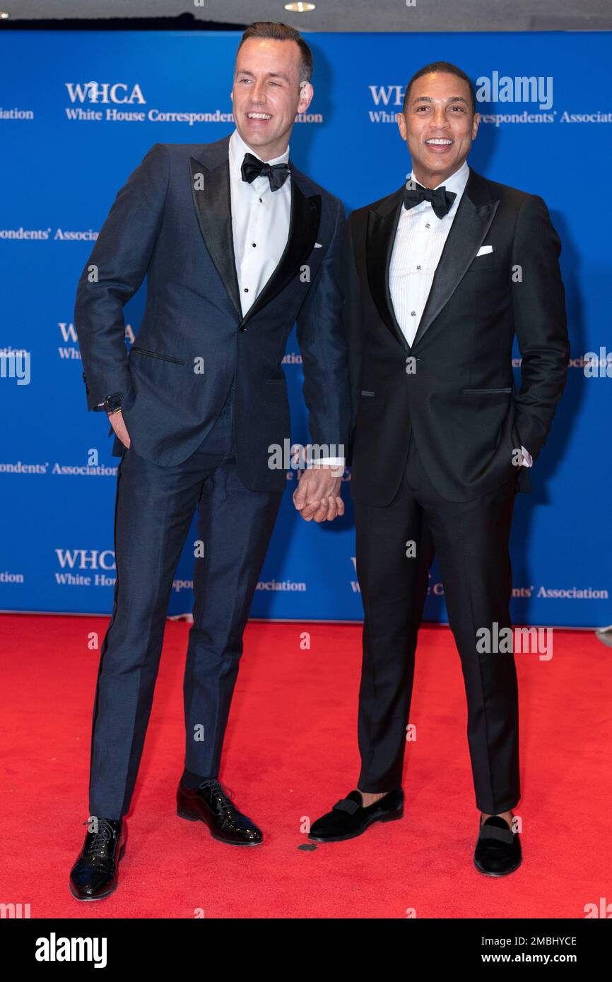 CNN anchor Don Lemon and his partner Tim Malone poses for photographers ...