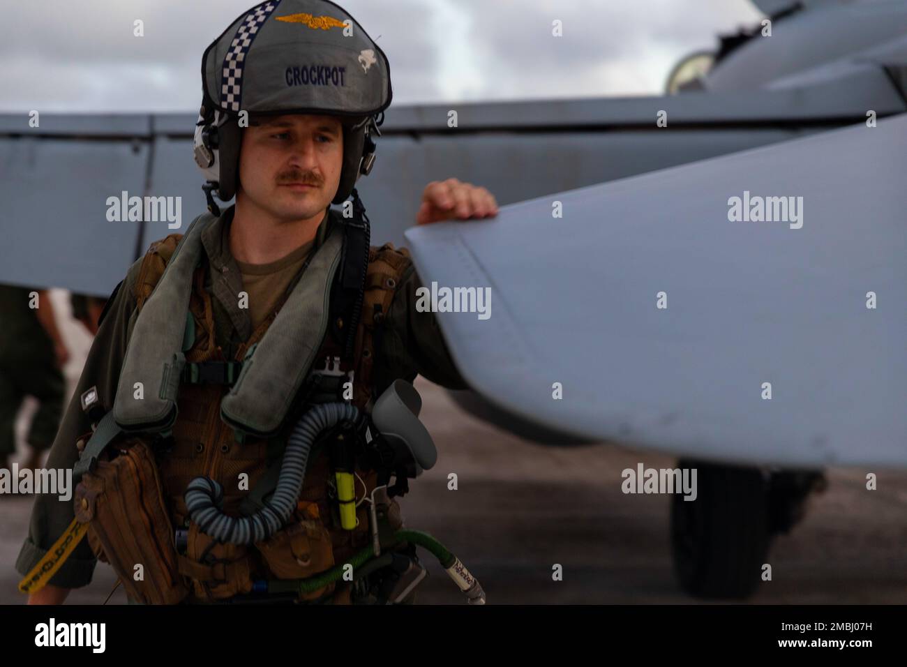 U.S. Marine Corps Capt. Raymond Rickenbach, an F/A-18D Hornet weapons ...