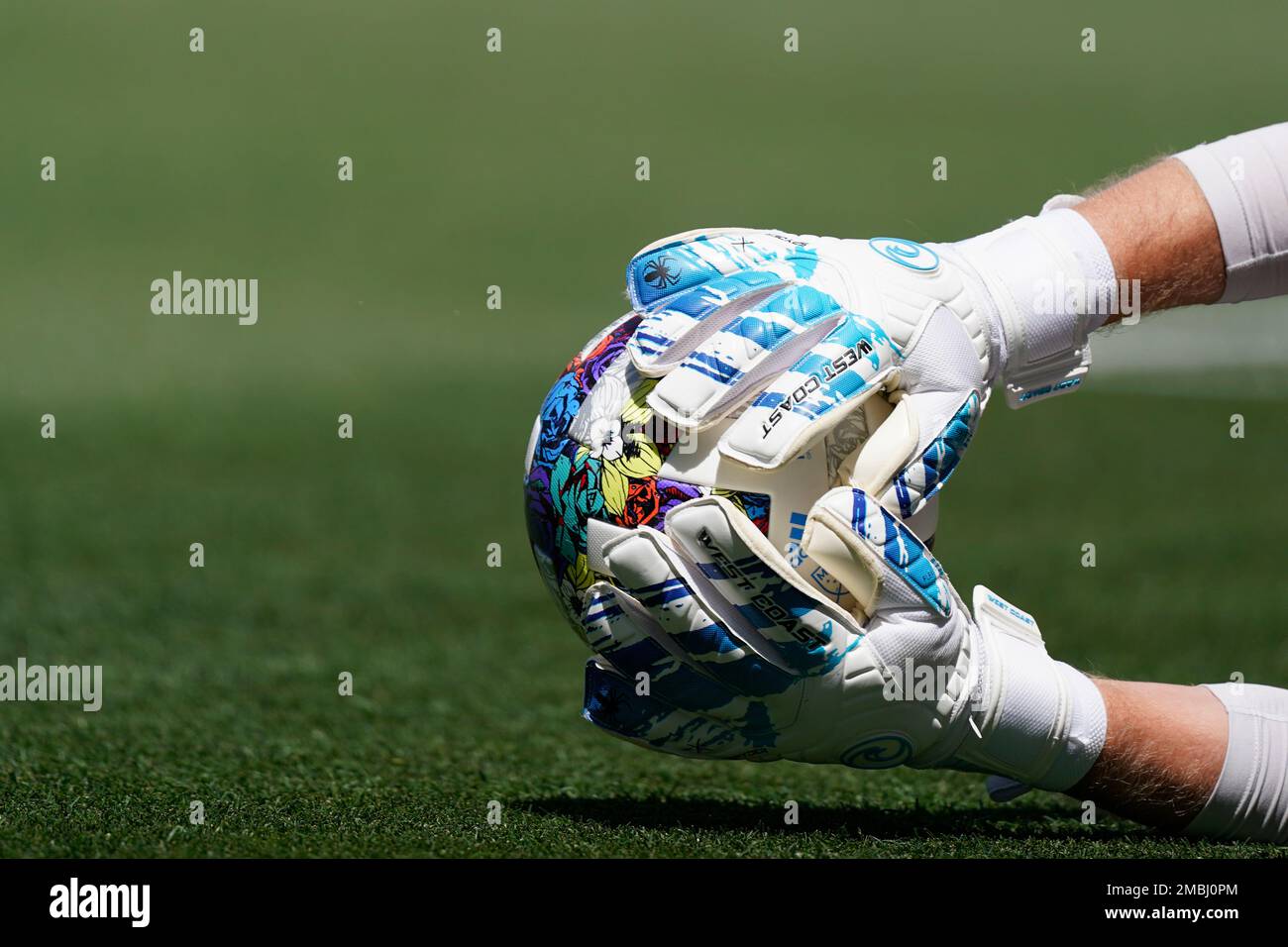 Nashville SC goalkeeper Bryan Meredith warms up before an MLS soccer ...