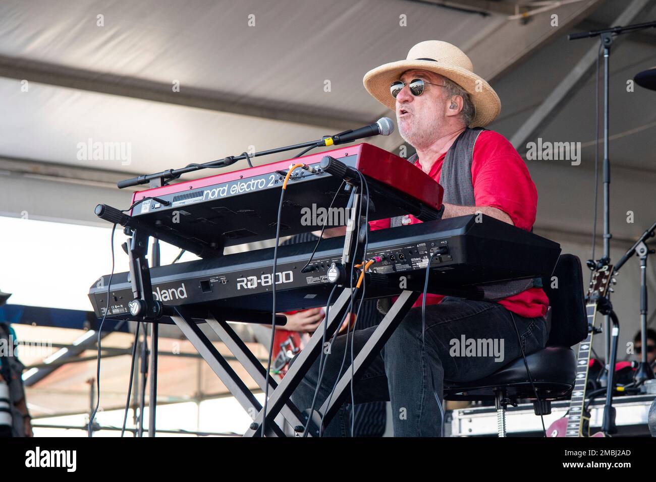 Jon Cleary performs at the New Orleans Jazz and Heritage Festival, on ...