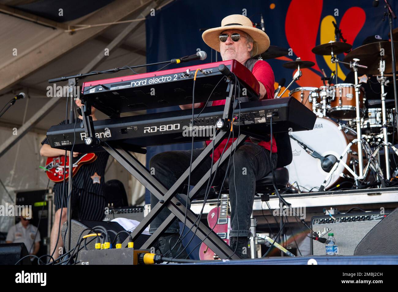 Jon Cleary performs at the New Orleans Jazz and Heritage Festival, on ...