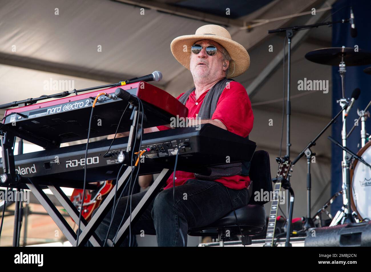 Jon Cleary performs at the New Orleans Jazz and Heritage Festival, on ...