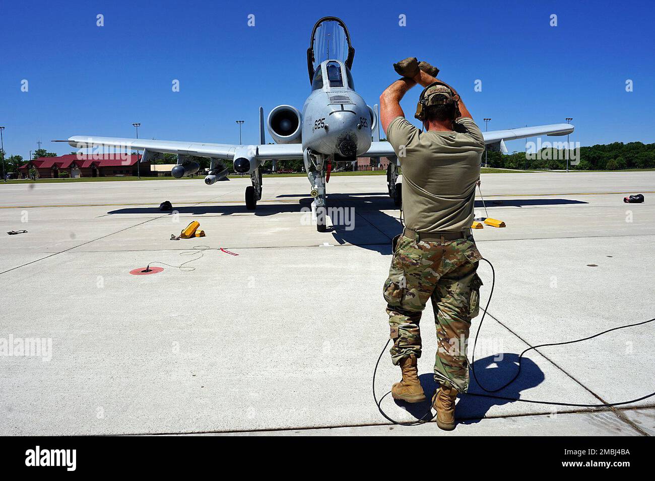 A U. S. Air Force Airman from the 124th Air Maintenace Squadron, Gowen ...