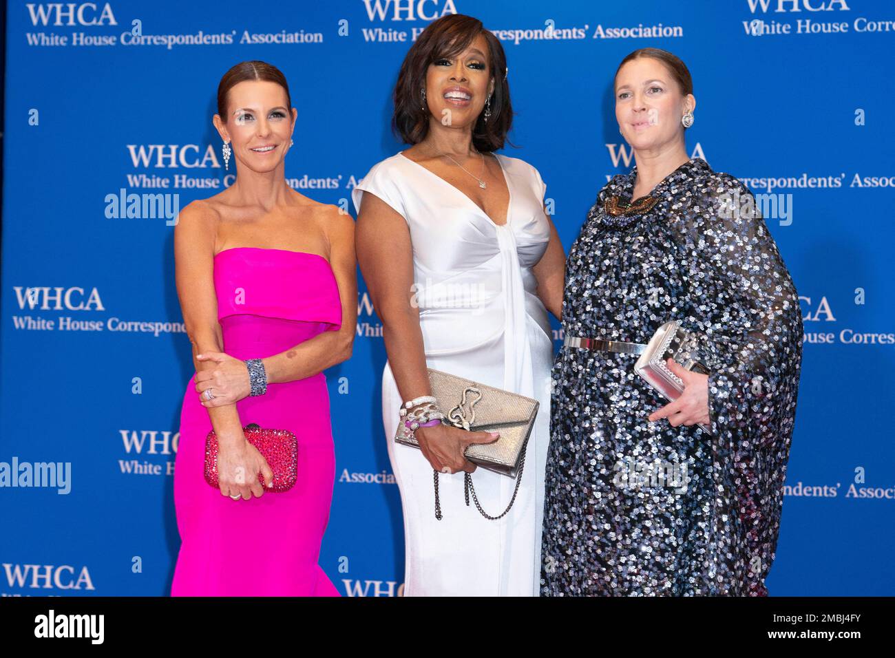 Stephanie Ruhle, Gayle King and Drew Barrymore pose for photographers ...