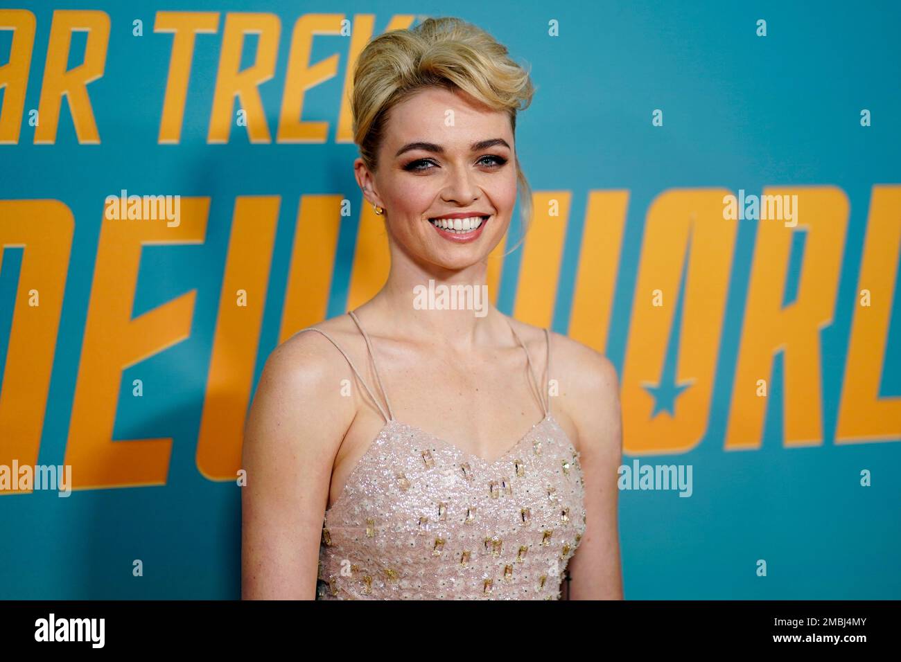 Jess Bush attends the premiere of the Paramount+ original series "Star ...