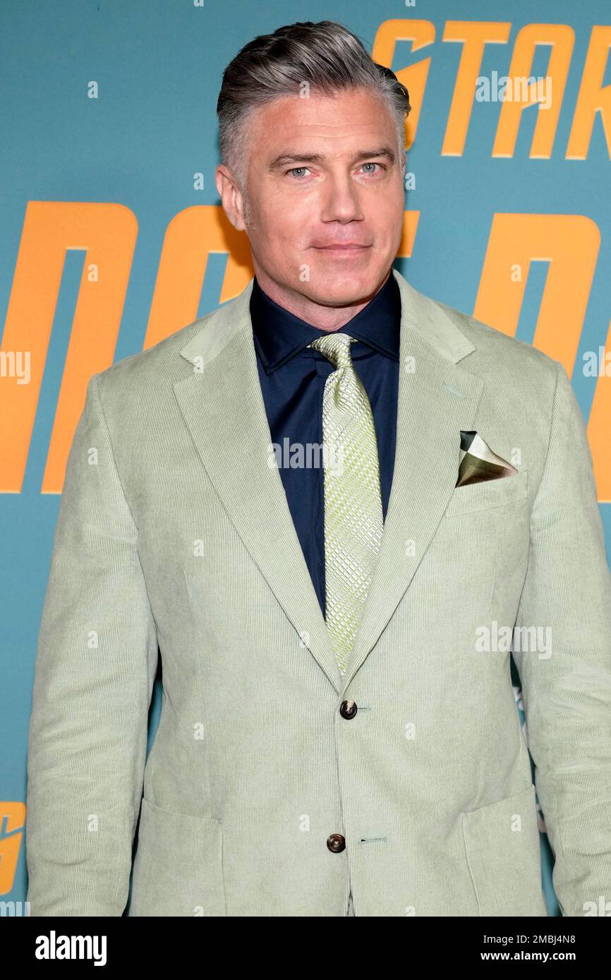 Anson Mount attends the premiere of the Paramount+ original series ...