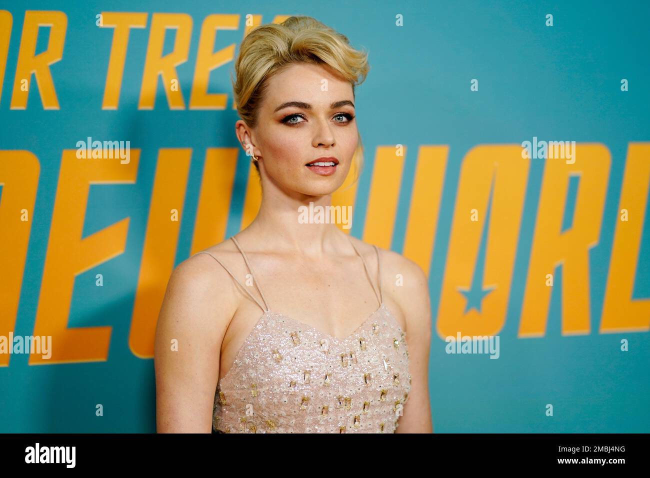 Jess Bush attends the premiere of the Paramount+ original series "Star ...