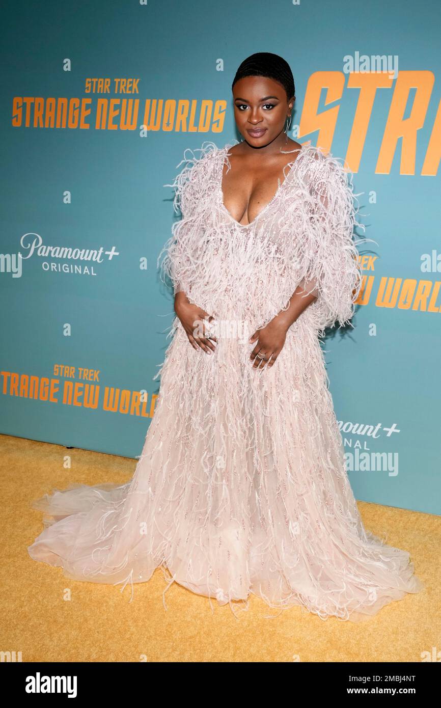 Celia Rose Gooding attends the premiere of the Paramount+ original ...