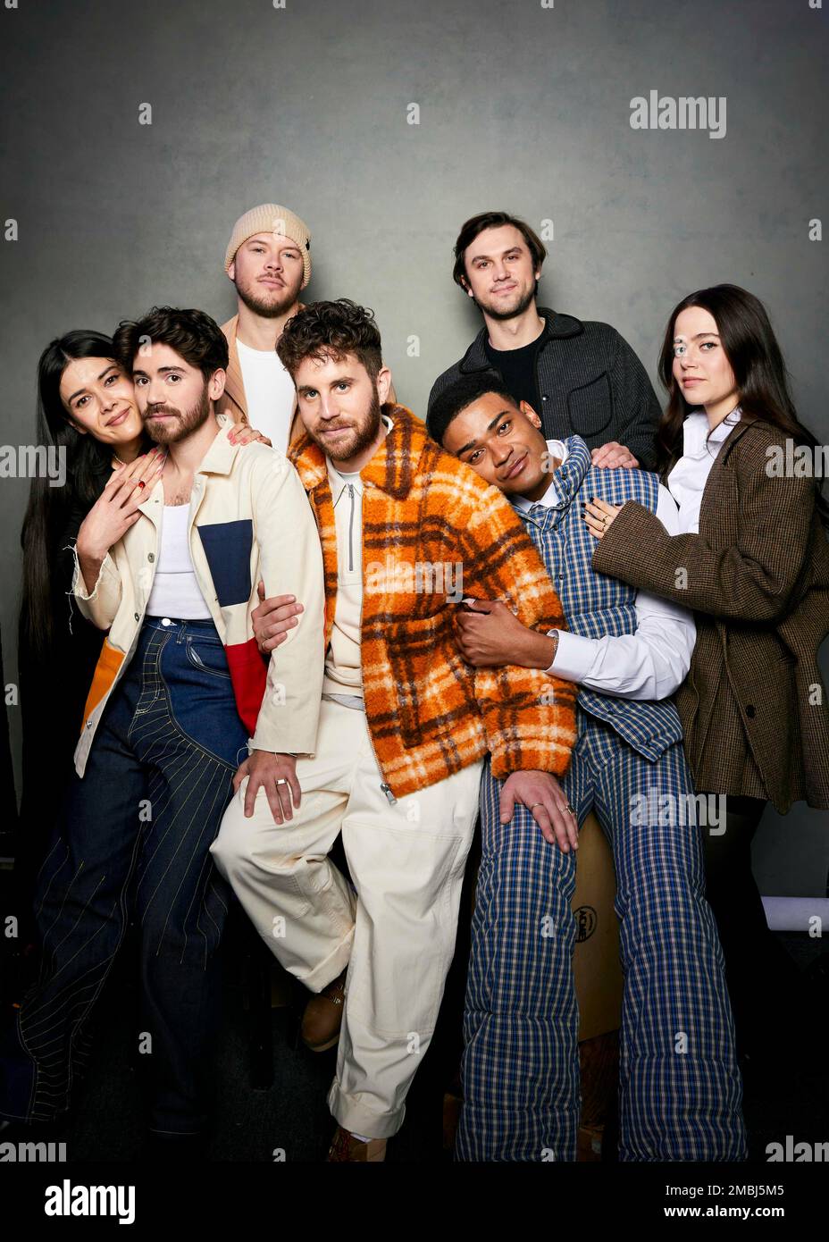 Patti Harrison, from left, Noah Galvin, Jimmy Tatro, Ben Platt ...