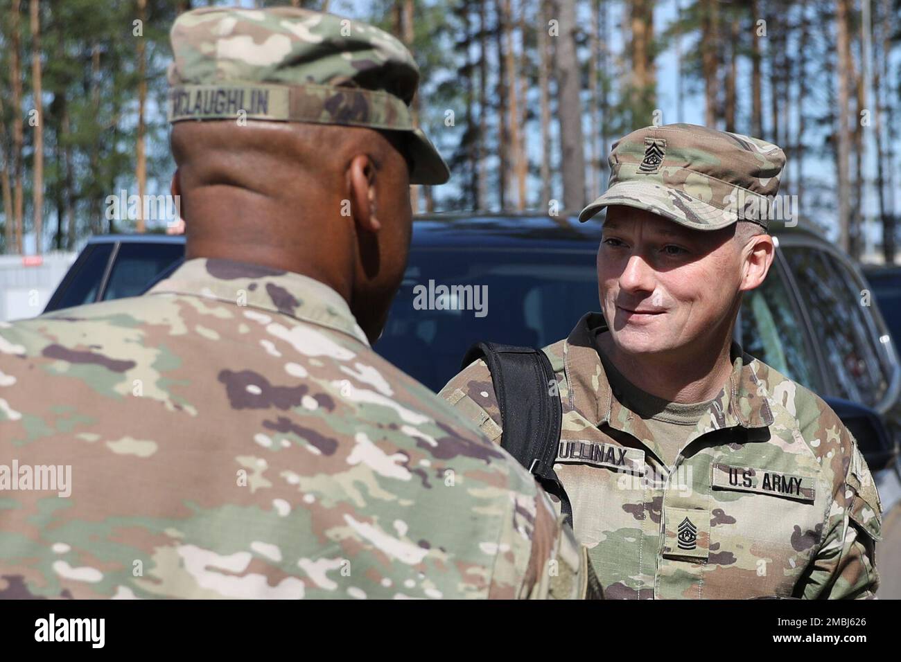 U.S. Army Command Sgt. Maj. Michael L. McLaughlin, 1st Infantry ...