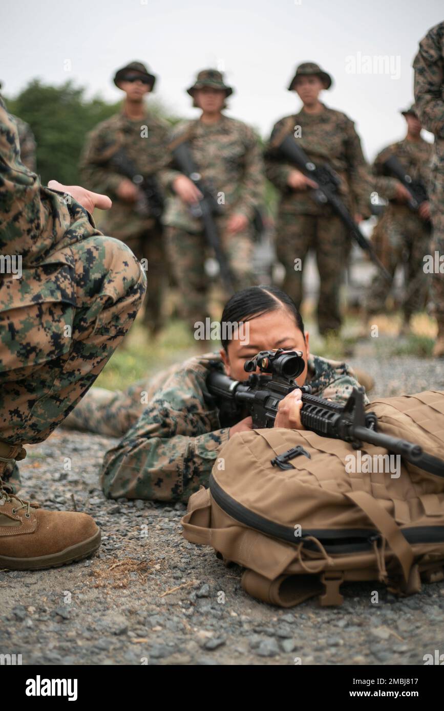 U.S. Marine Corps Staff Sgt. Hanna Bacon, the supply chief assigned to ...