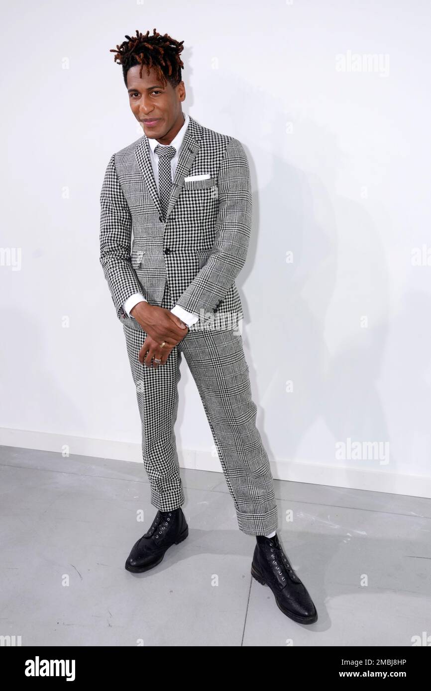 Jon Batiste attends the Thom Browne Fall 2022 fashion show at the ...