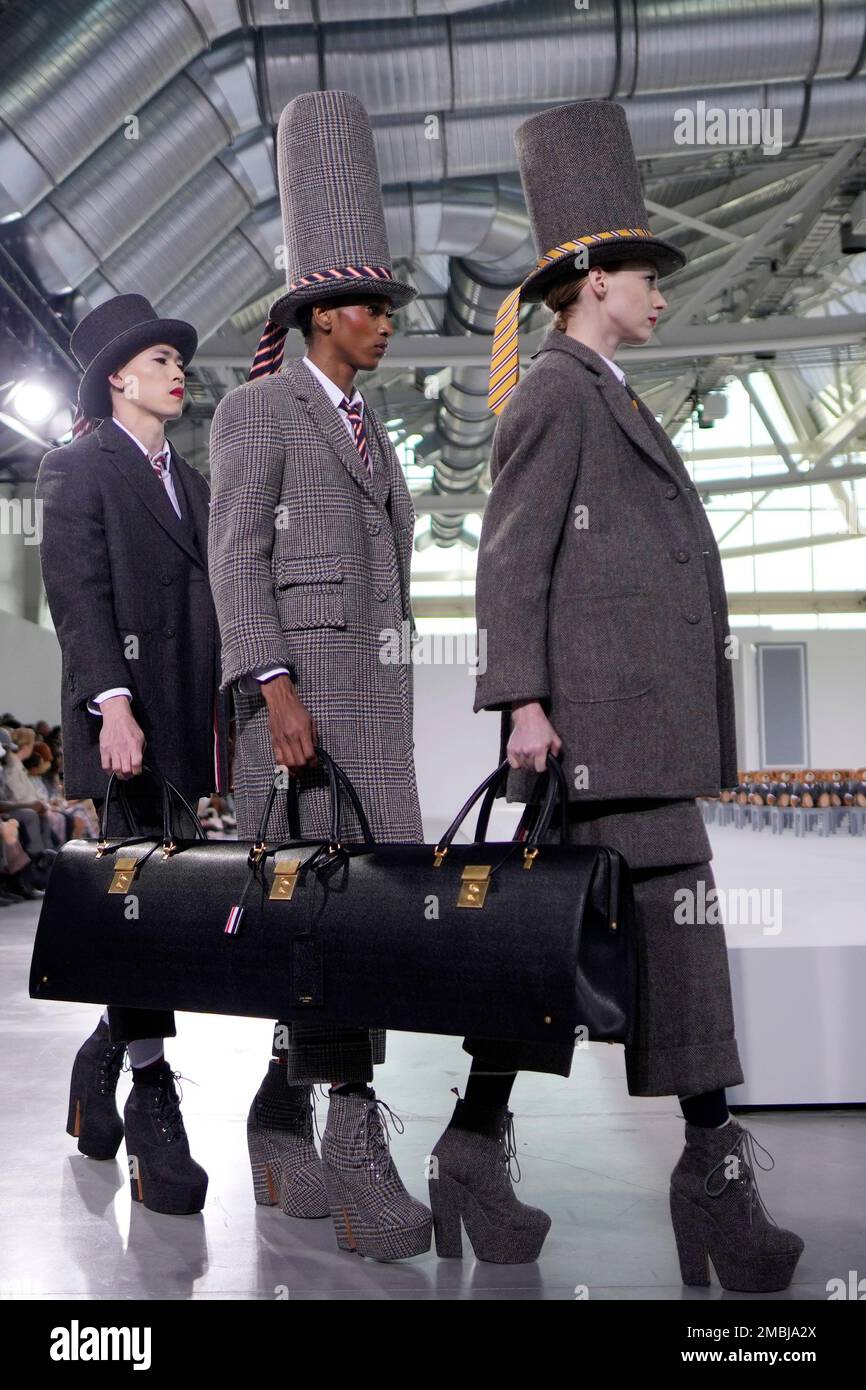 The Thom Browne Fall 2022 collection is modeled during his fashion show ...