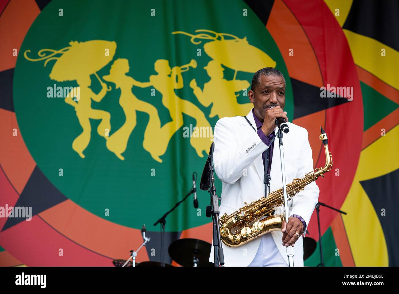 Big Chief Donald Harrison performs at the New Orleans Jazz and Heritage ...