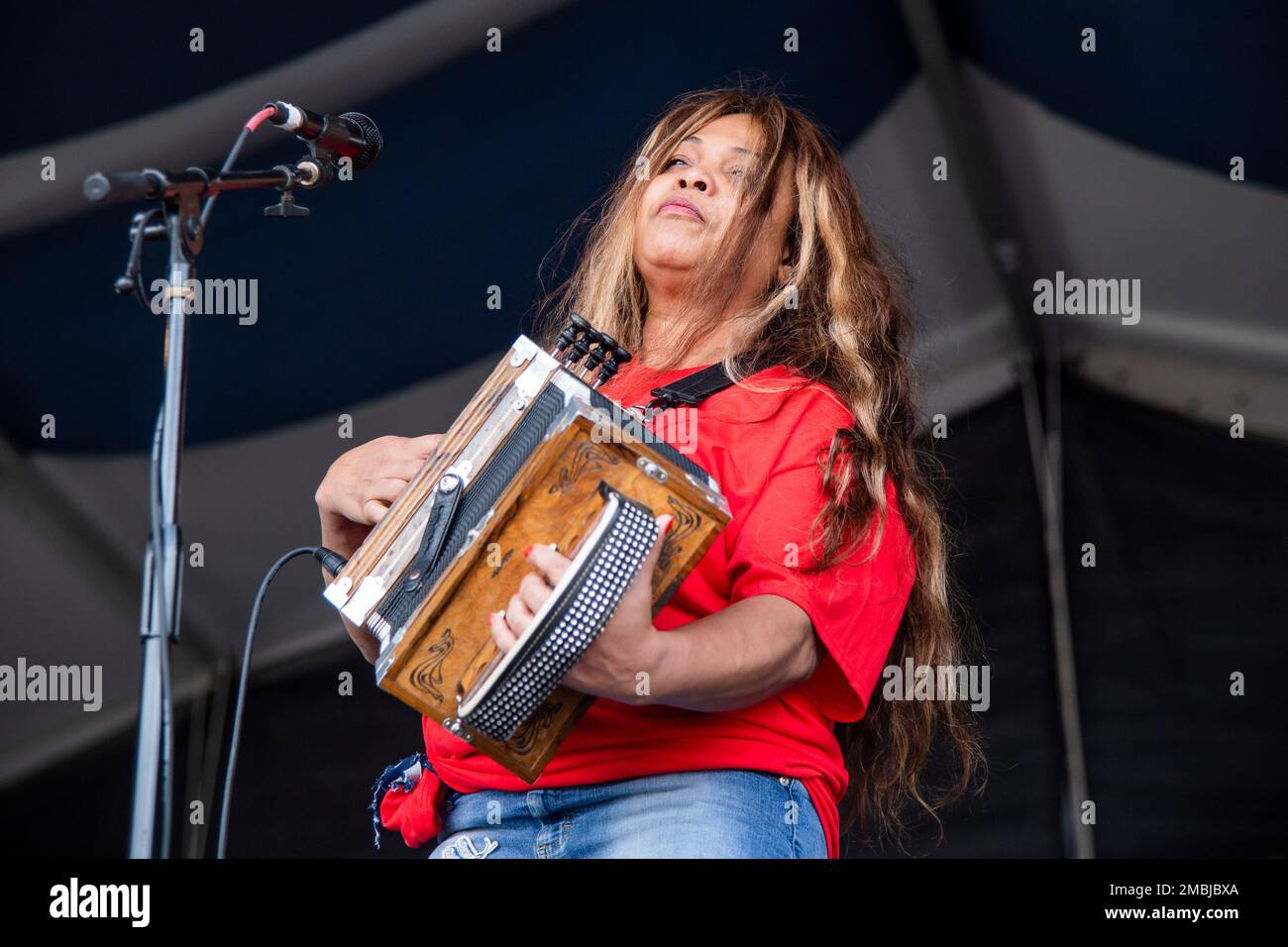 Rosie Ledet of Rosie Ledet & the Zydeco Playboys performs at the New ...