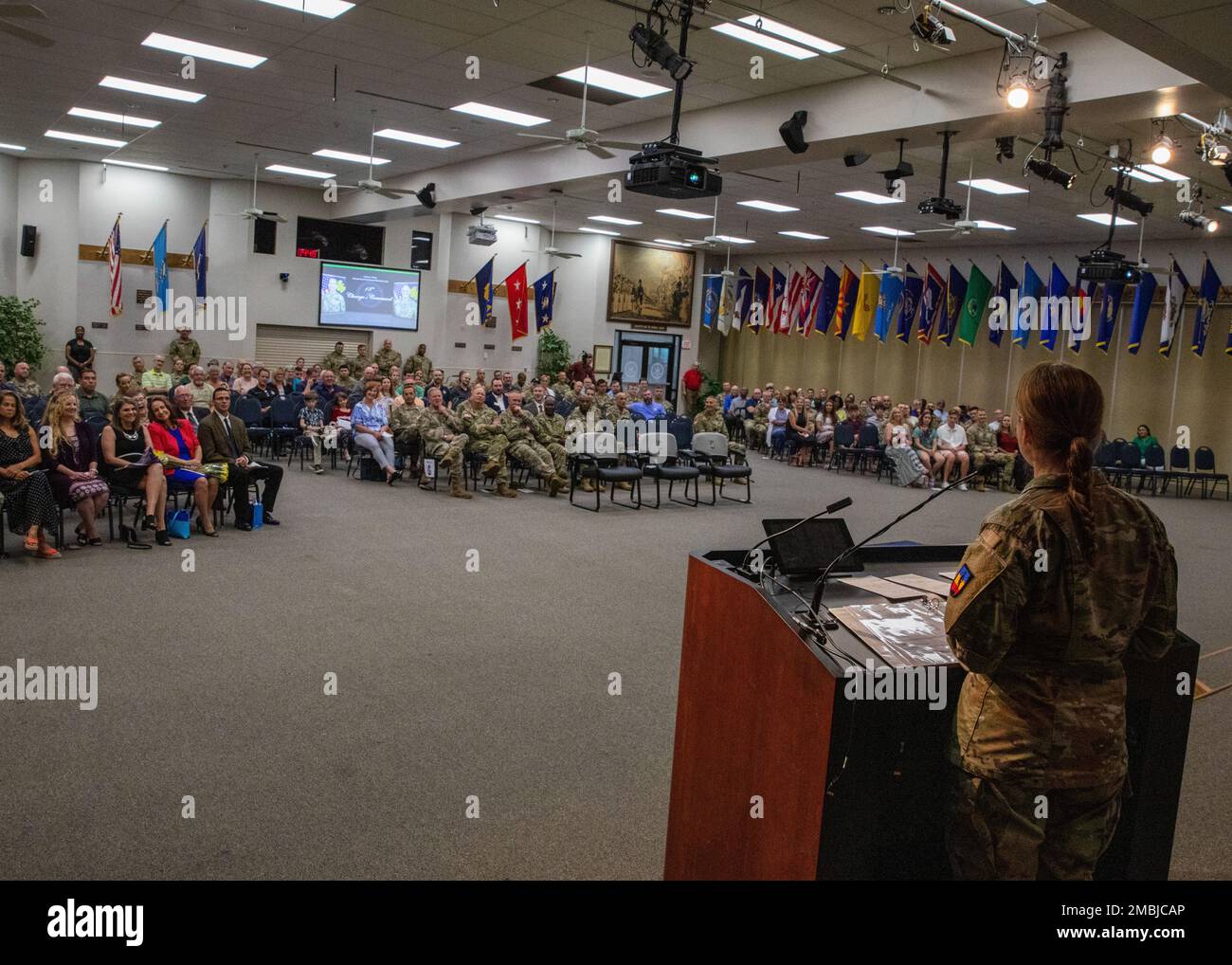 Colonel Catherine L. Cherry, commander of NGPEC spoke during the ...