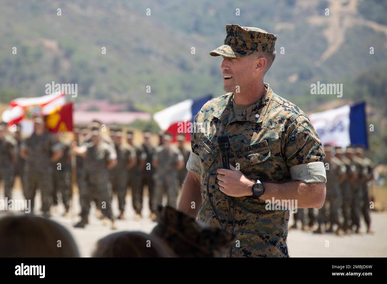 U.S. Marine Corps Lt. Col. Thomas M. Morrow, the incoming commanding ...