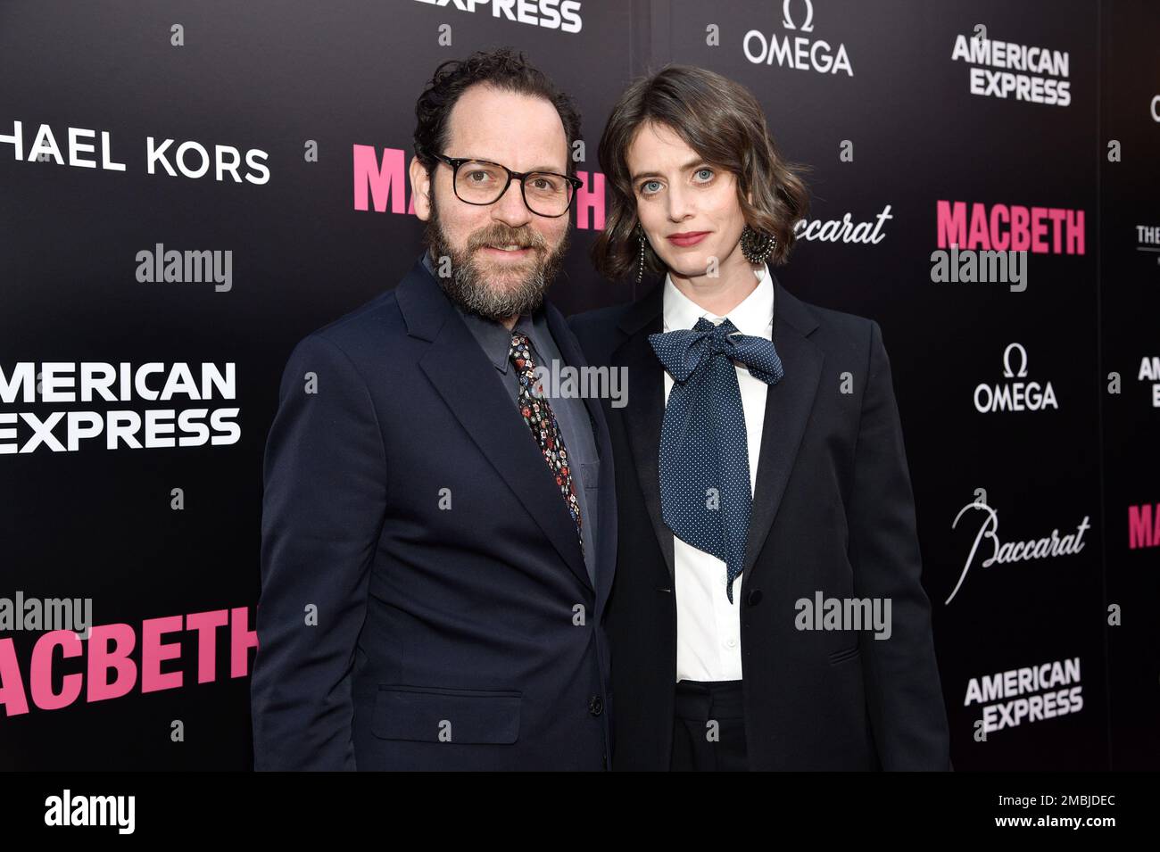 Director Sam Gold, left, and wife Amy Herzog attend the "Macbeth ...