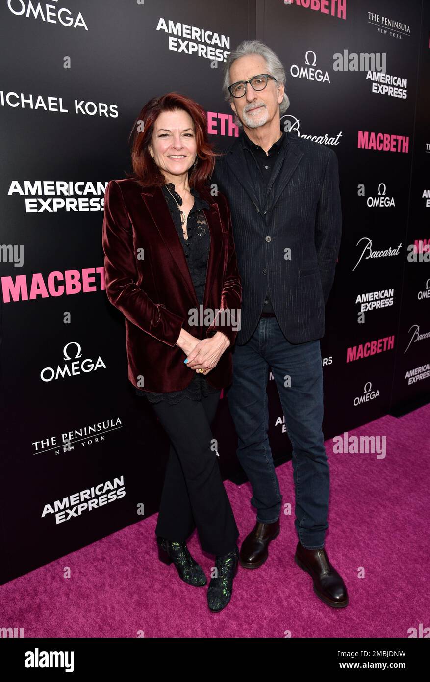 Rosanne Cash, left, and husband John Leventhal attend the "Macbeth ...
