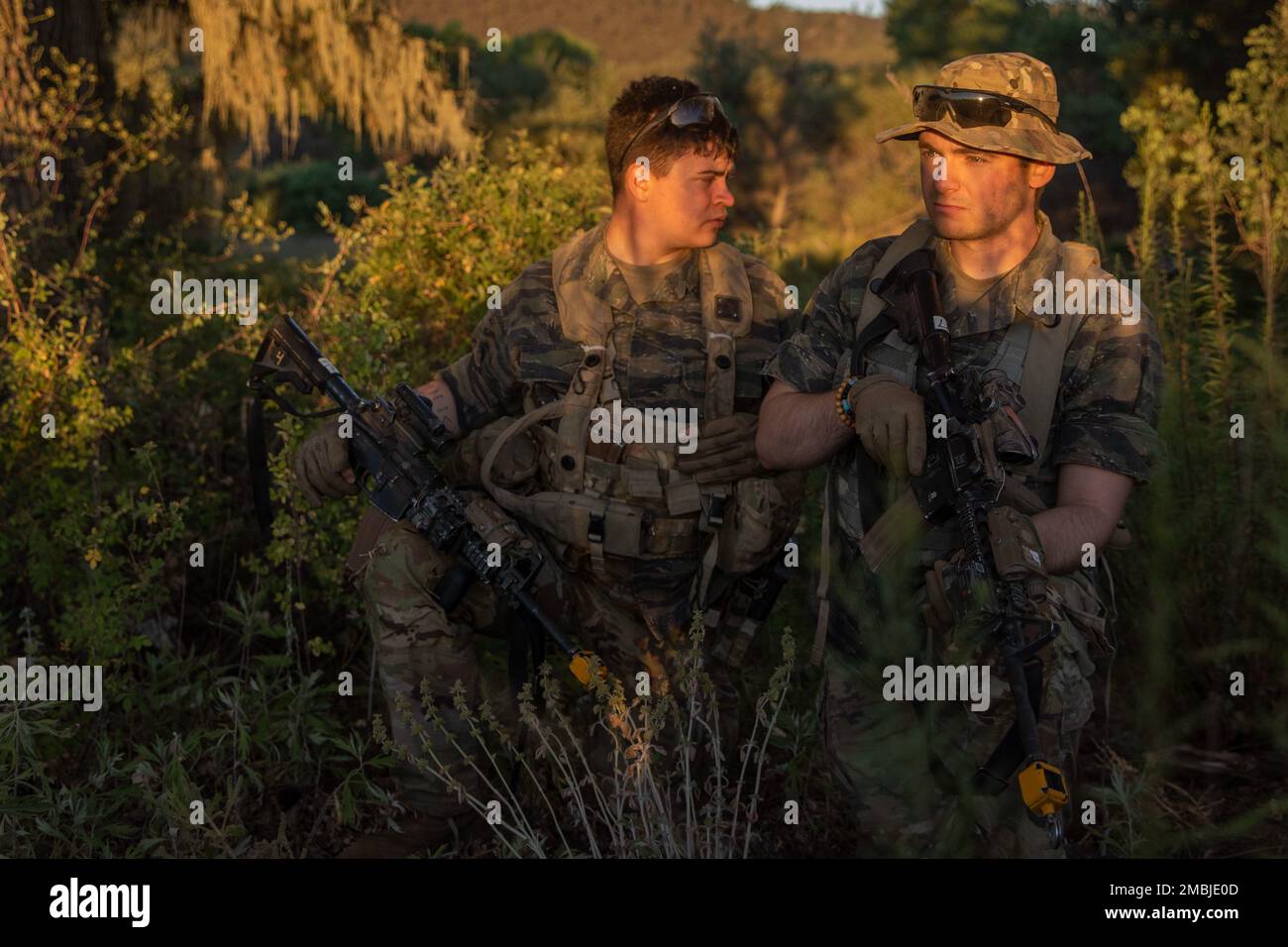 U.S. Army Pfc. Aven Sandoval and Spc. Nicholaus Loureiro, cavalry ...