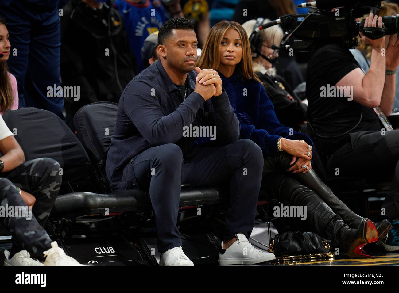 Denver Broncos quarterback Russell Wilson and his wife, rap stasr Ciara ...