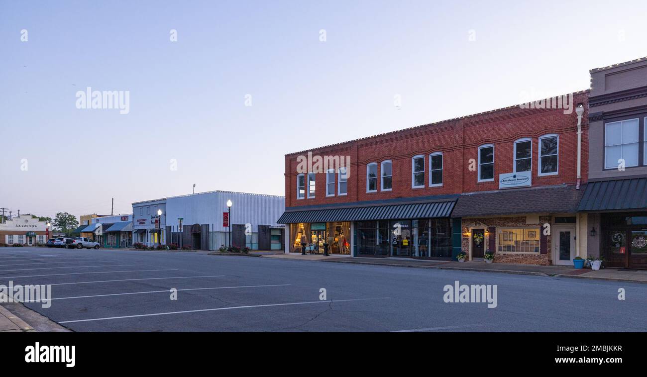 Blakely, Georgia, USA - April 19, 2022: The old business district on ...
