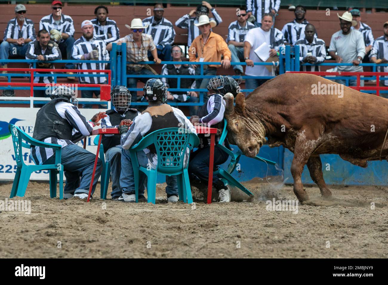Inmates try to maintain their courage and their seats during "Convict ...