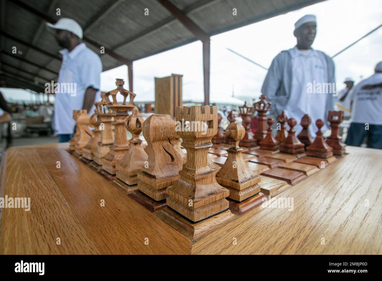 Angola Prison inmate and wooden chess set craftsman Rene Gaines tries ...
