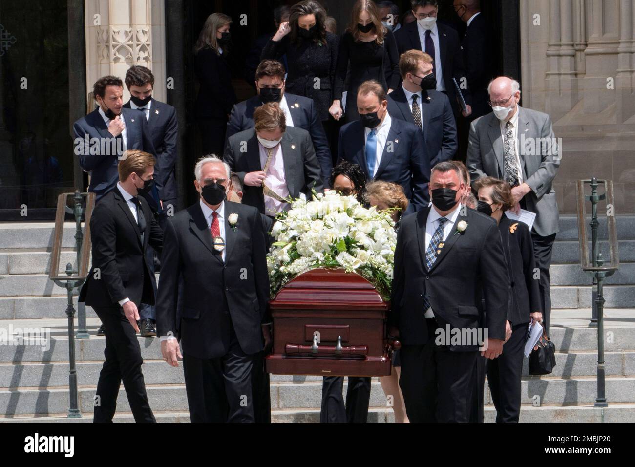 The casket of former Secretary of State Madeleine Albright is carried ...