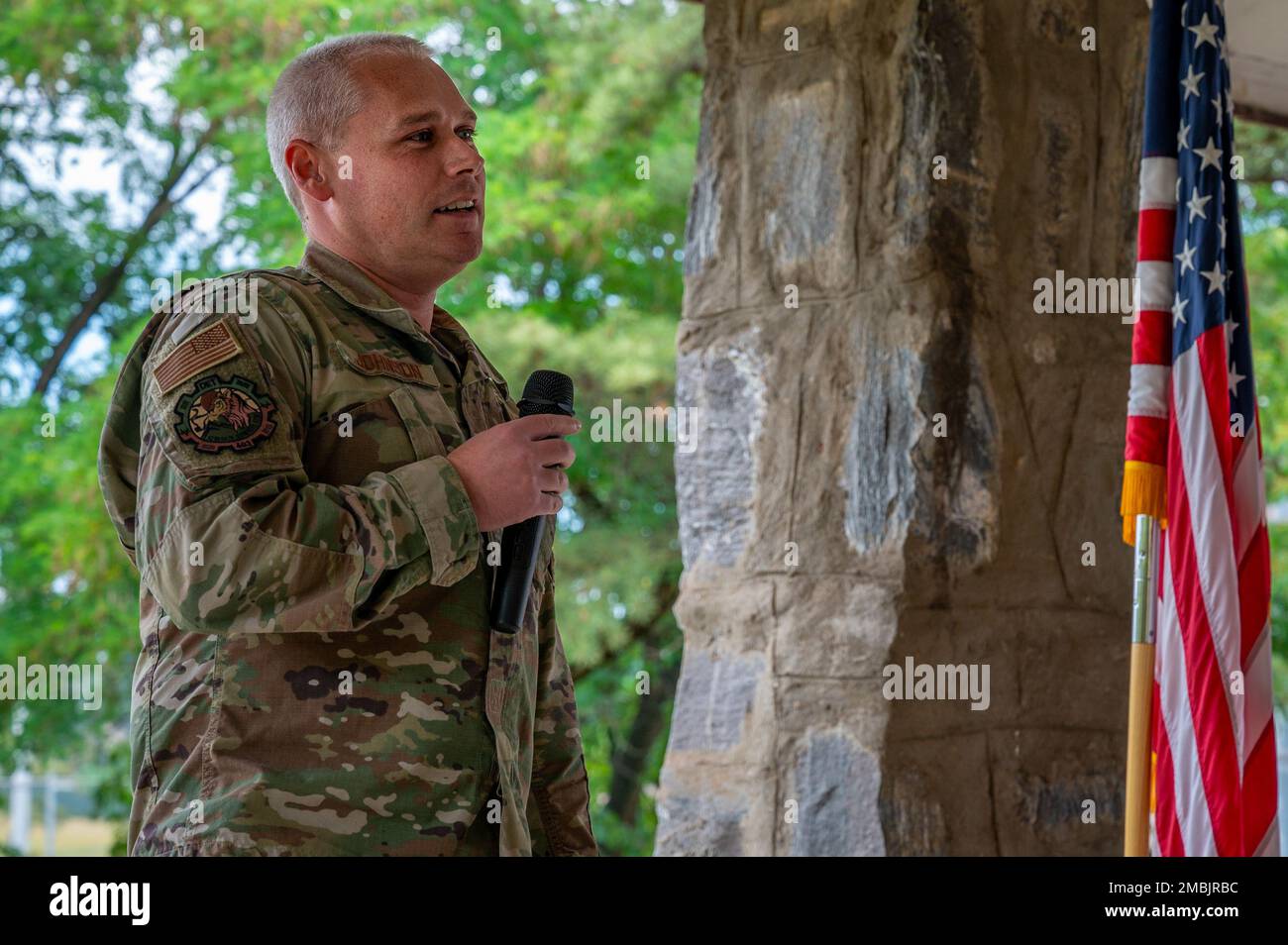Maj. Brent Johnson, Air Force Technical Applications Center Detachment (AFTAC, Det) 403 incoming ...