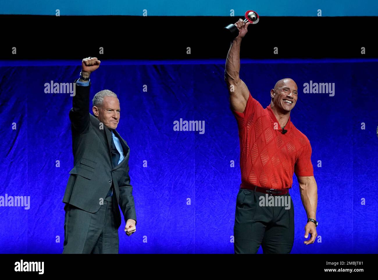 Toby Emmerich, left, chairman of the Warner Bros. Pictures Group, and ...