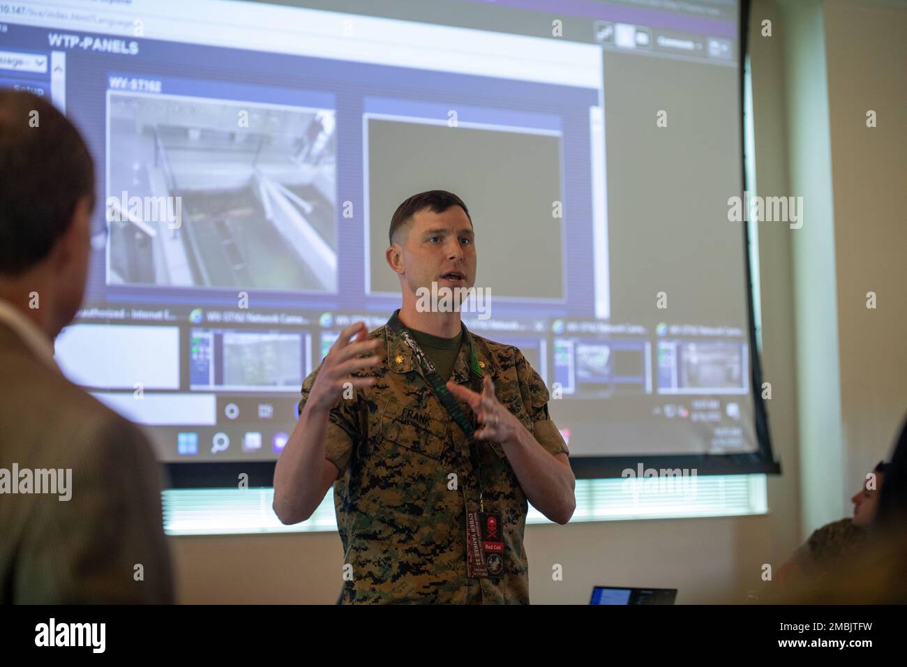 Maj. Michael Frank, company executive officer for Defensive Cyberspace ...