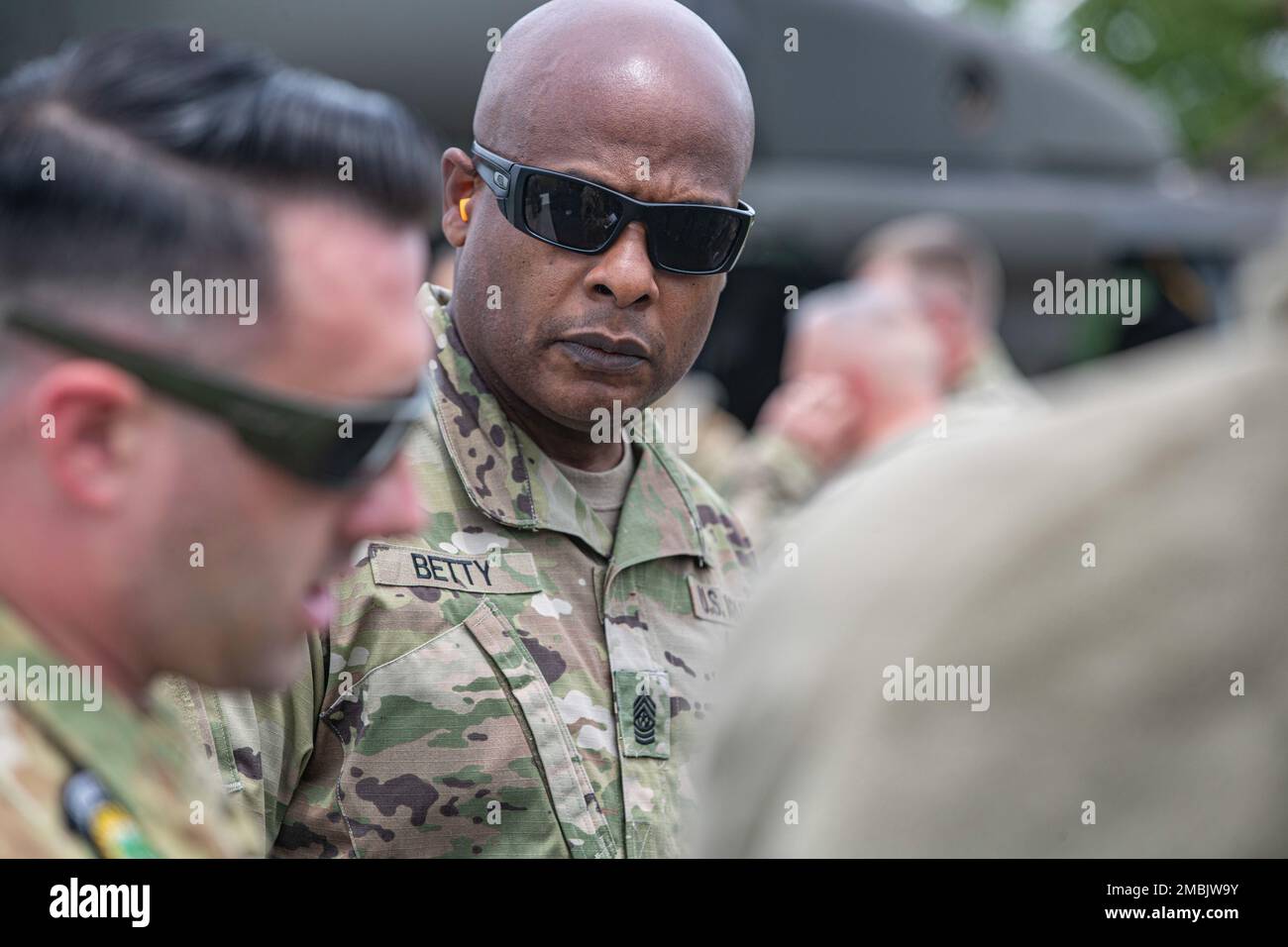U.S. Army Command Sgt. Maj. Gregory Betty, 88th Readiness Division, is ...