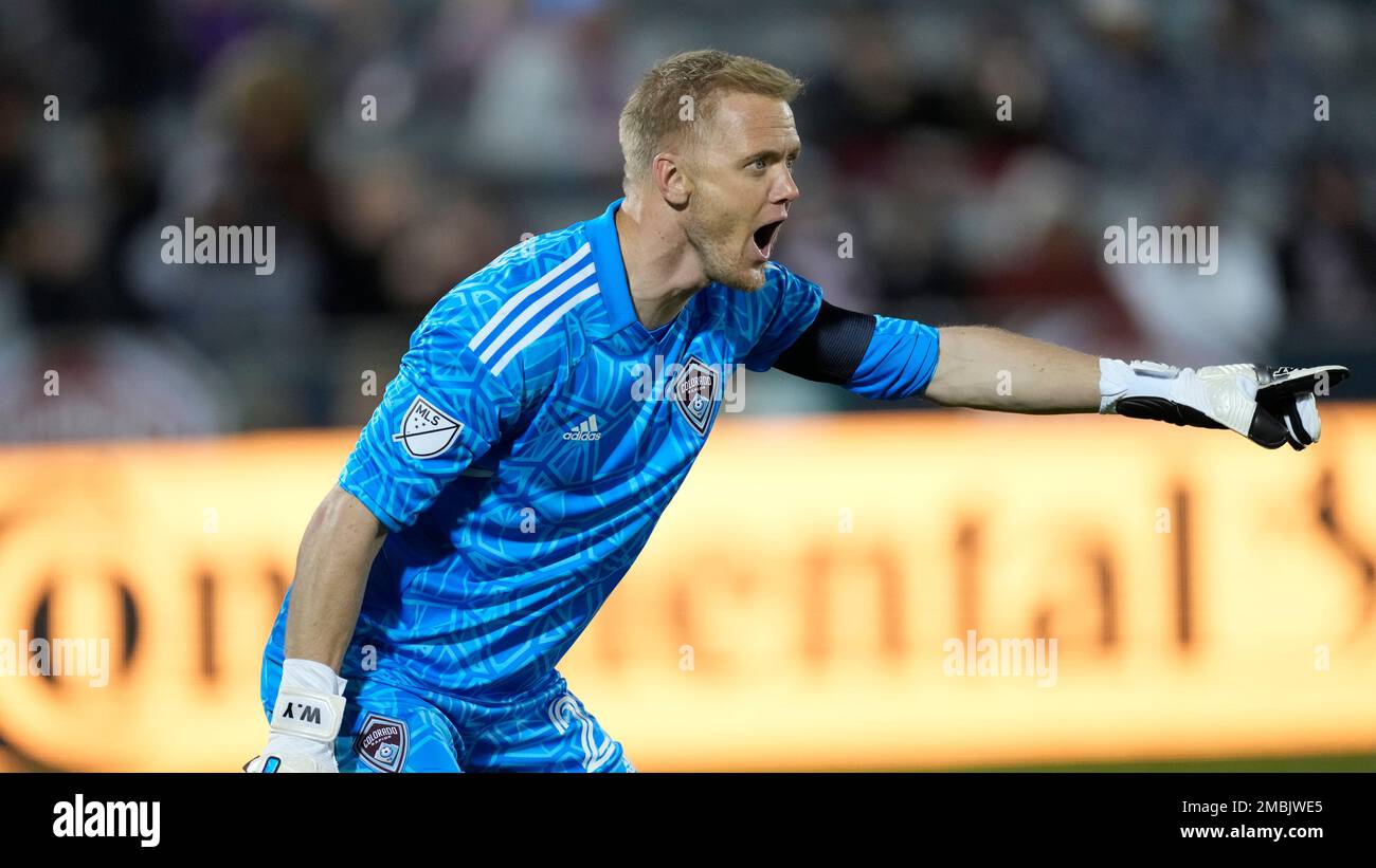 Colorado Rapids goalkeeper William Yarbrough (22) in the first half of ...