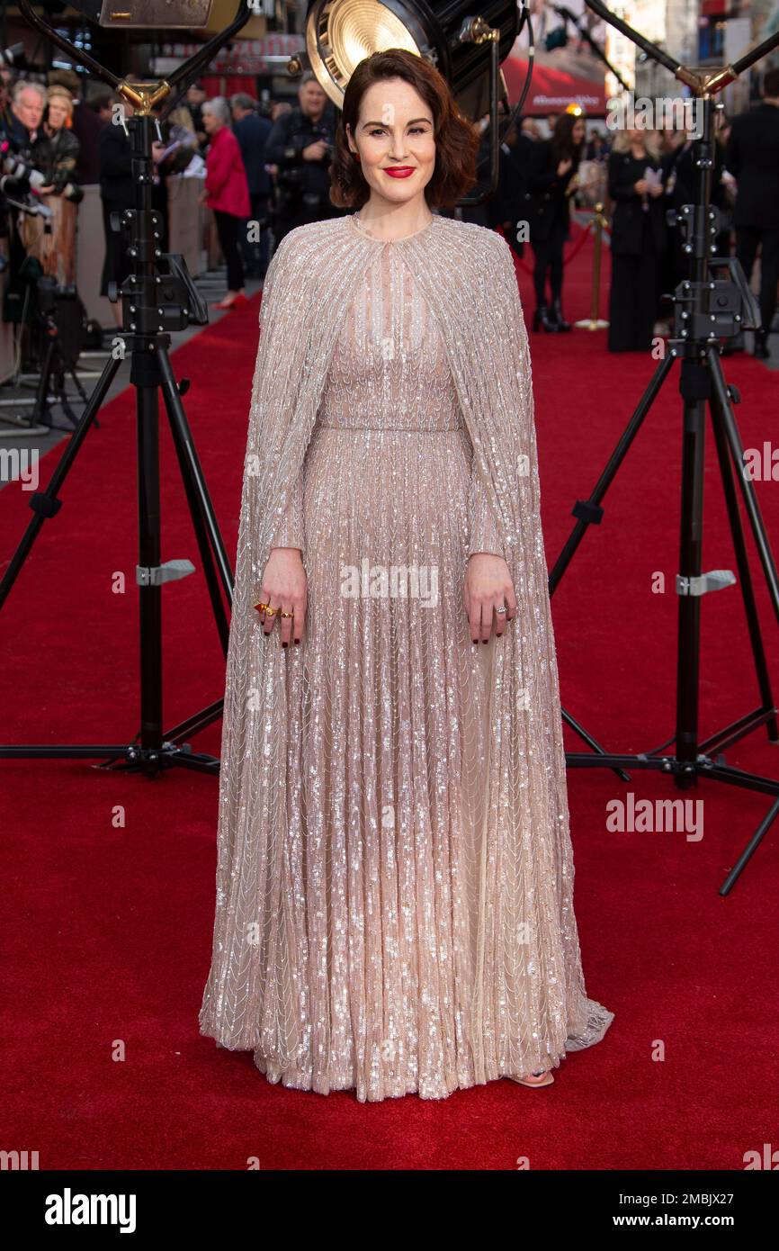 Michelle Dockery poses for photographers upon arrival at the World ...
