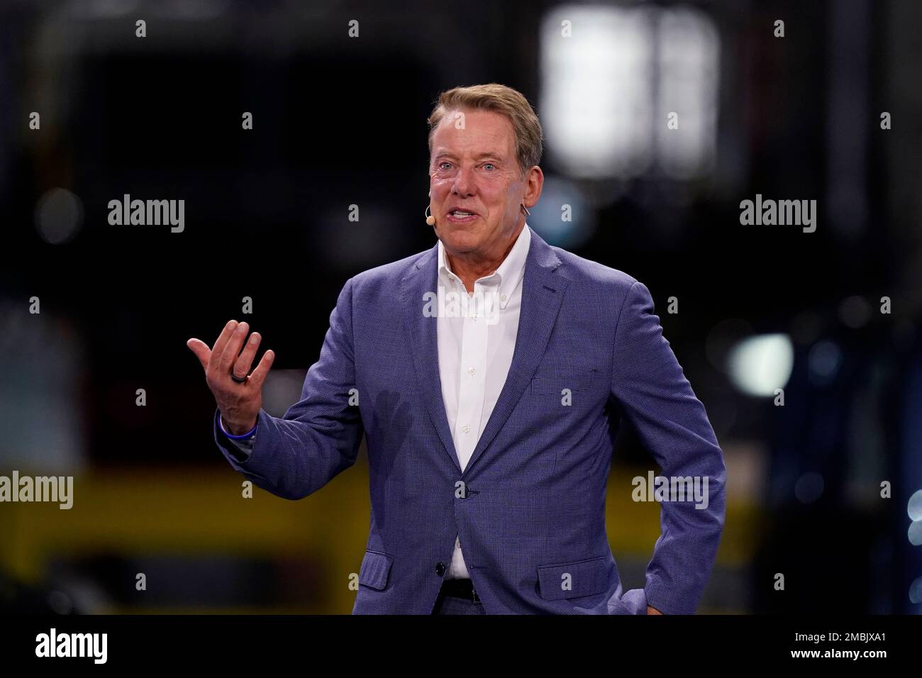 Bill Ford, executive chairman of the Ford Motor Company, talks during ...