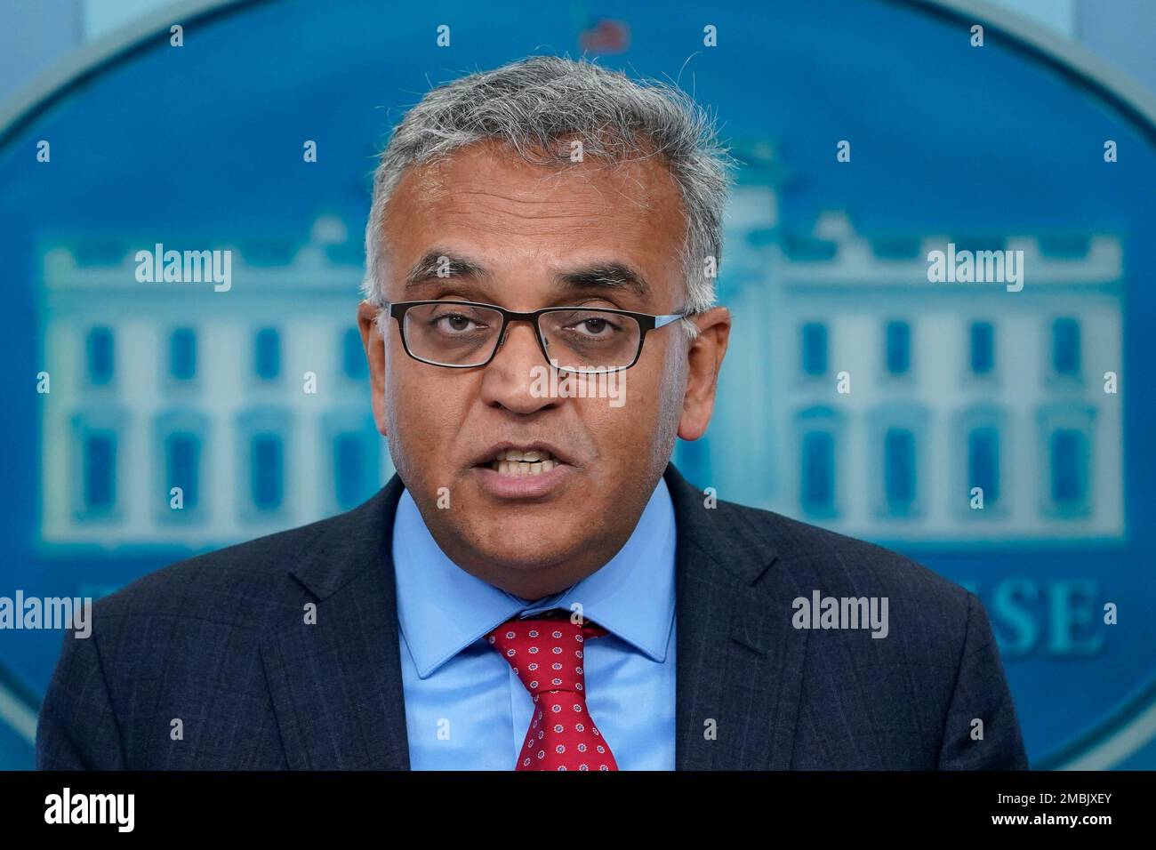 White House COVID-19 Response Coordinator Dr. Ashish Jha speaks during ...