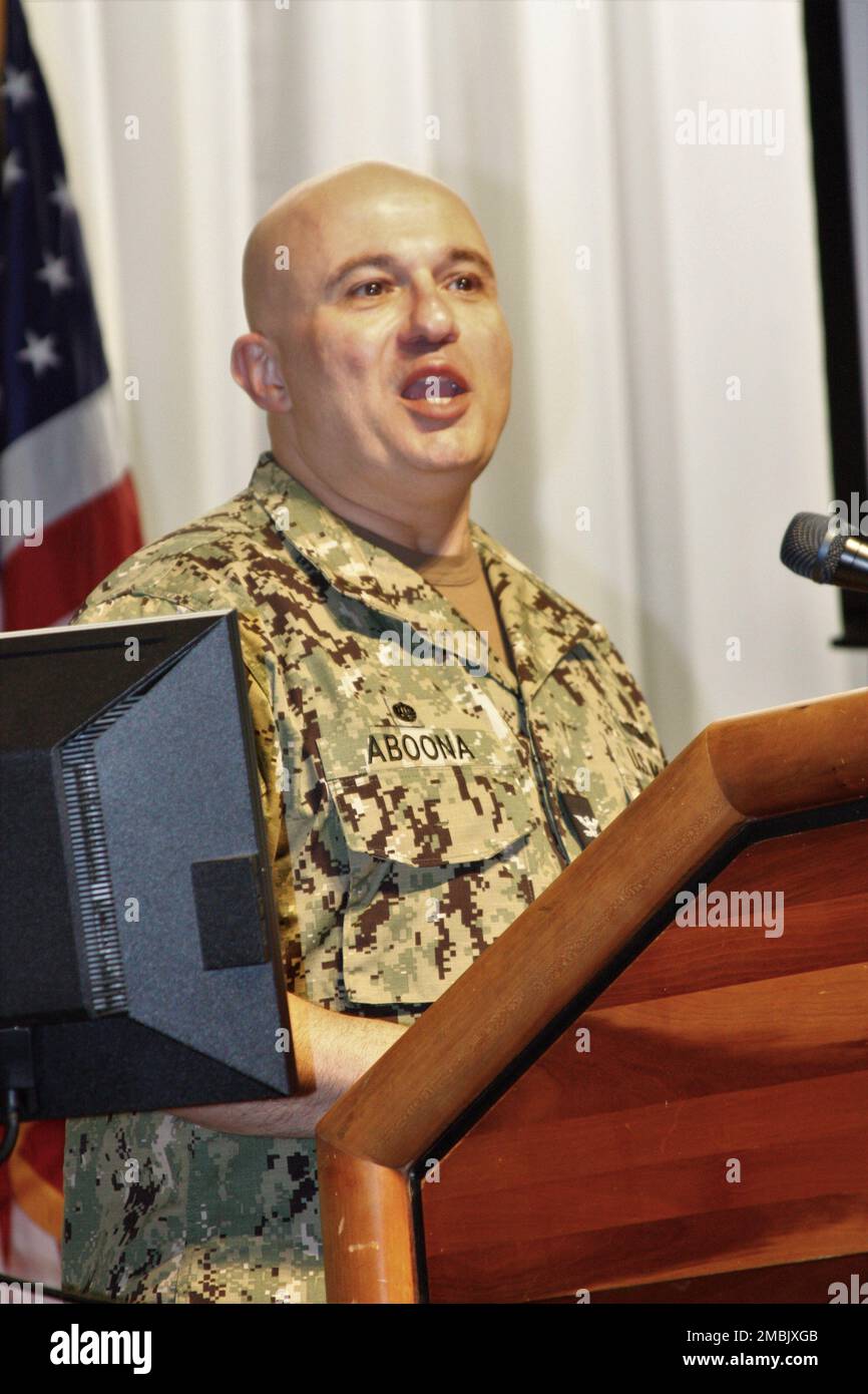Navy Capt. Steve Aboona, commanding officer for Navy Medicine Readiness ...
