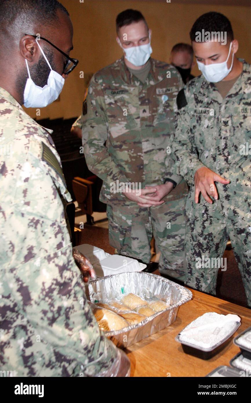 Food prepared with African and African-American recipes is served ...