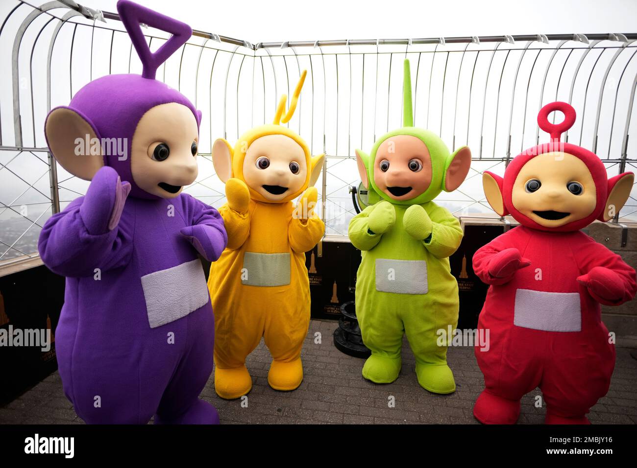 The Teletubbies visit the Empire State Building in celebration of their ...