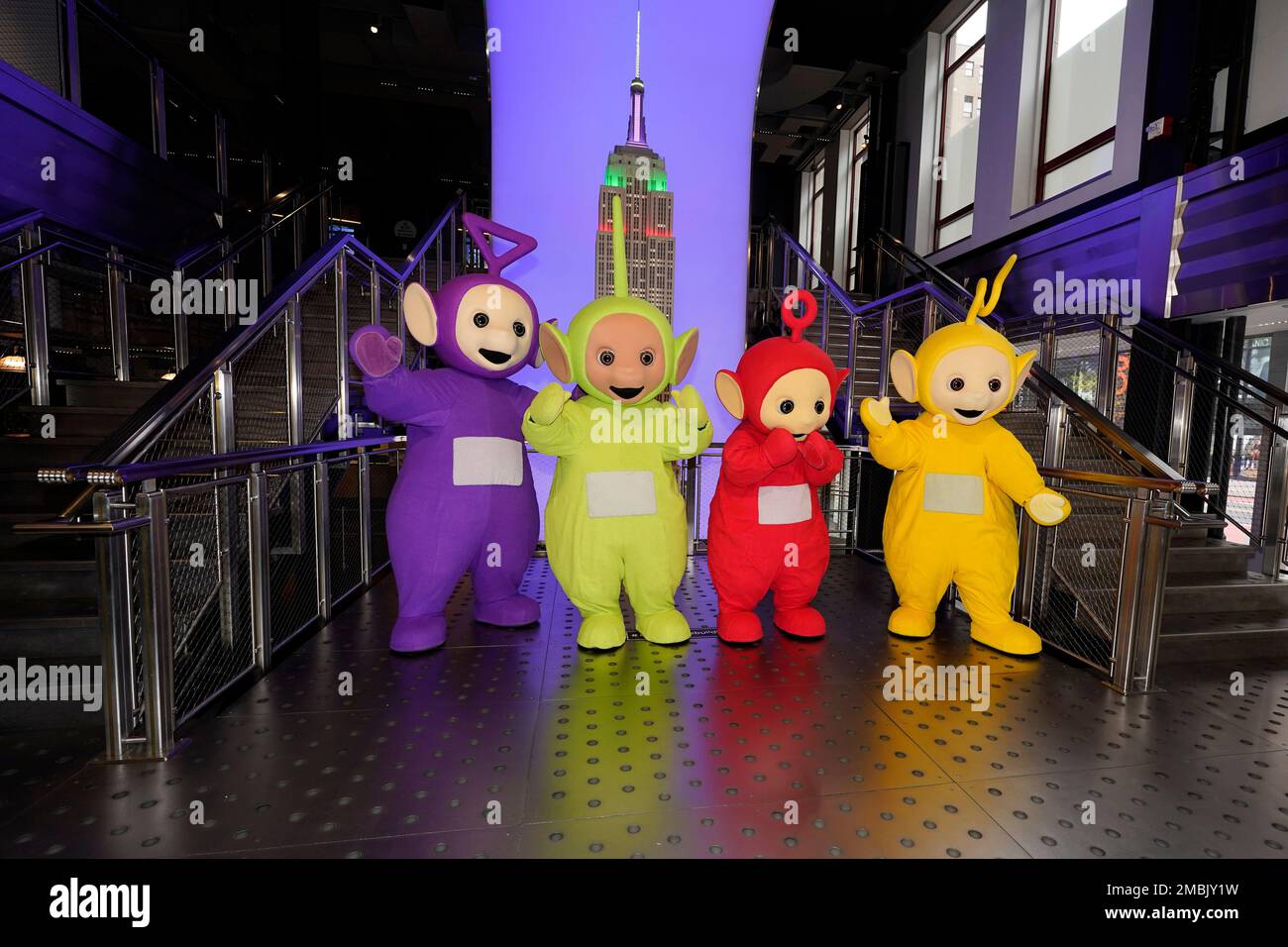 The Teletubbies visit the Empire State Building in celebration of their ...