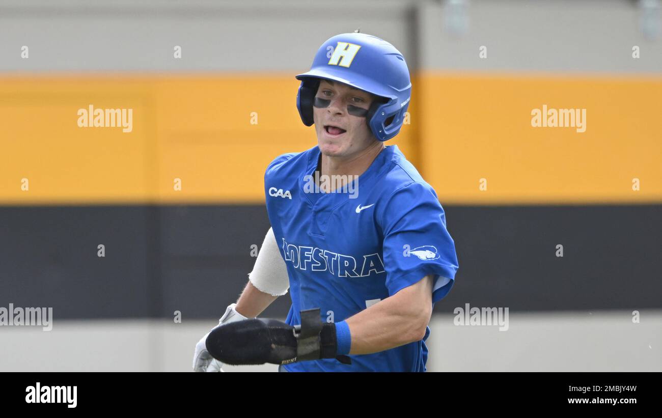 Hofstra's Ryan Morash runs home during an NCAA baseball game on Friday ...