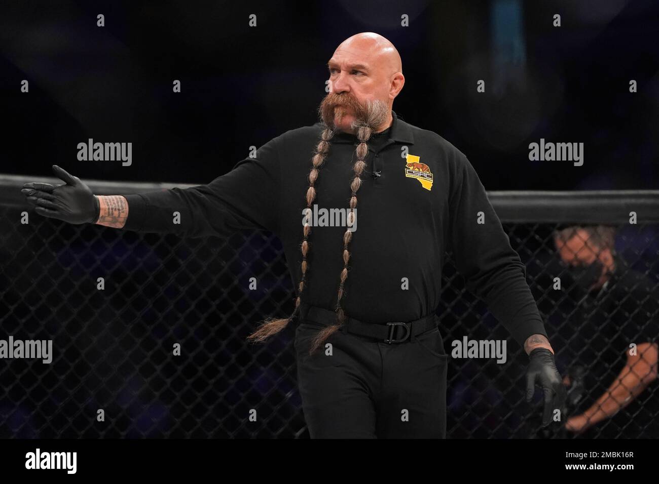 Referee Mike Beltran at the Bellator 277 mixed martial arts event in ...