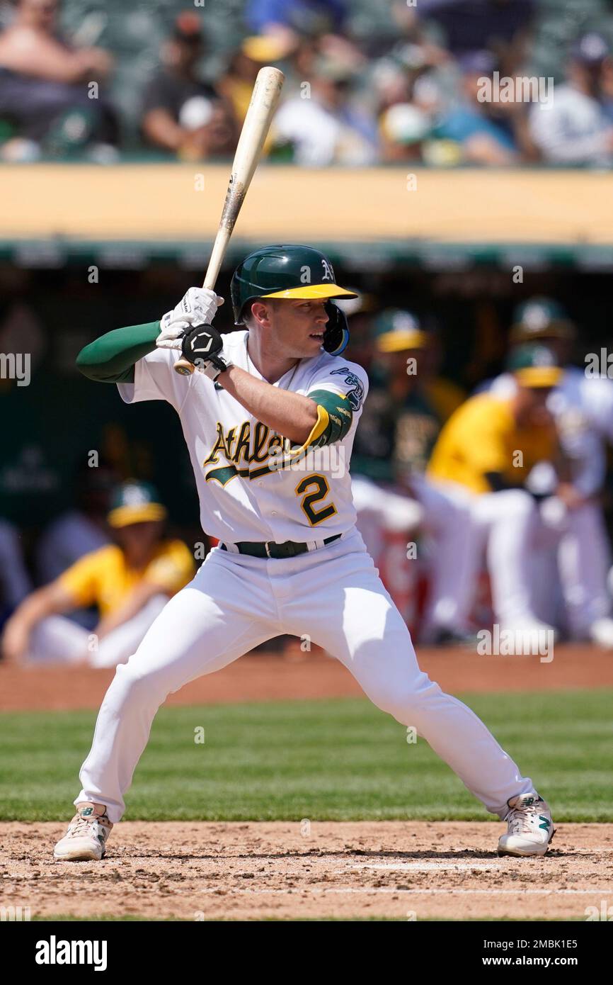 Oakland Athletics' Nick Allen against the Texas Rangers during a ...