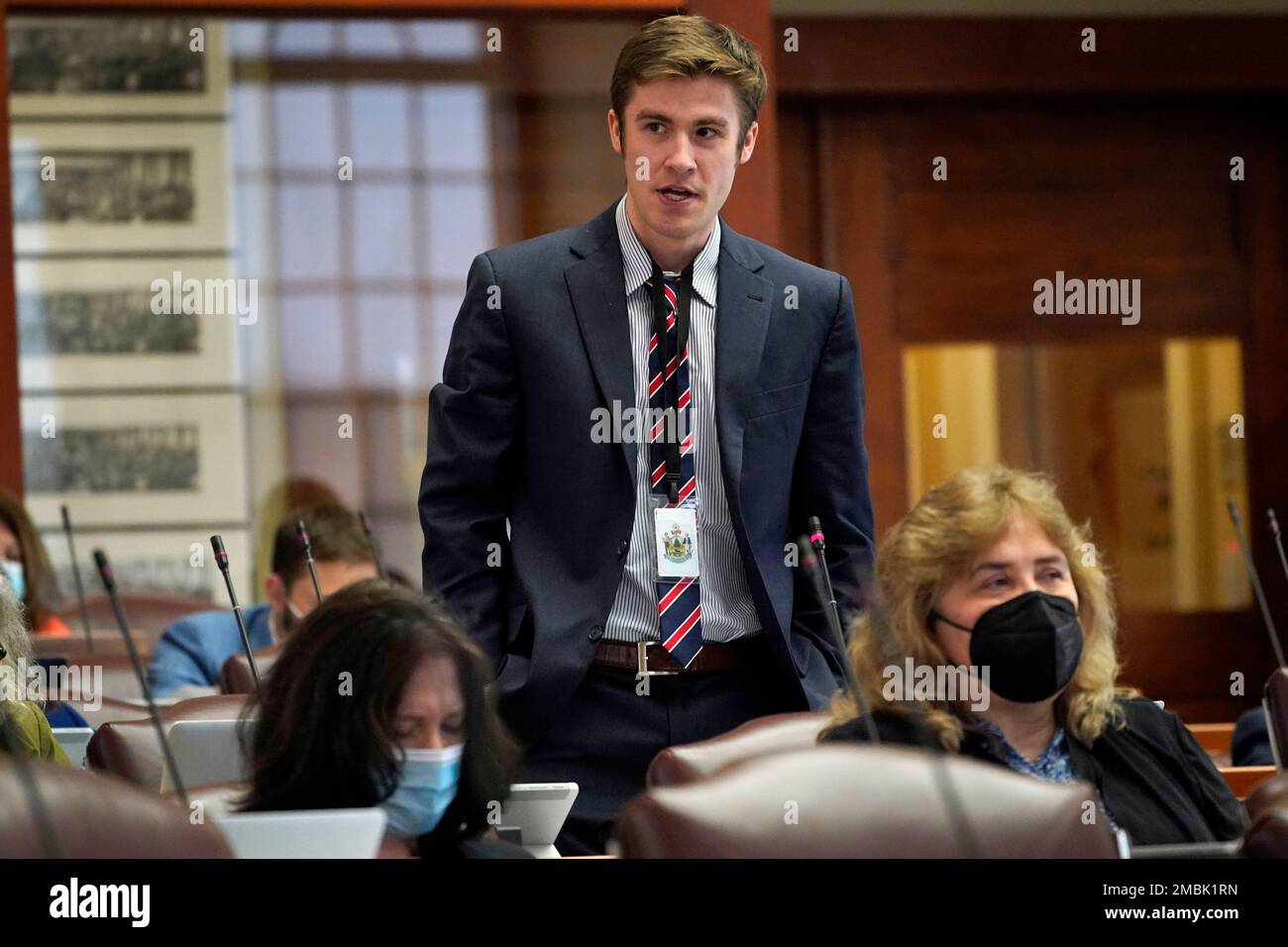 Rep. Morgan Reilly, D-Westbrook speaks on the House floor, Monday ...