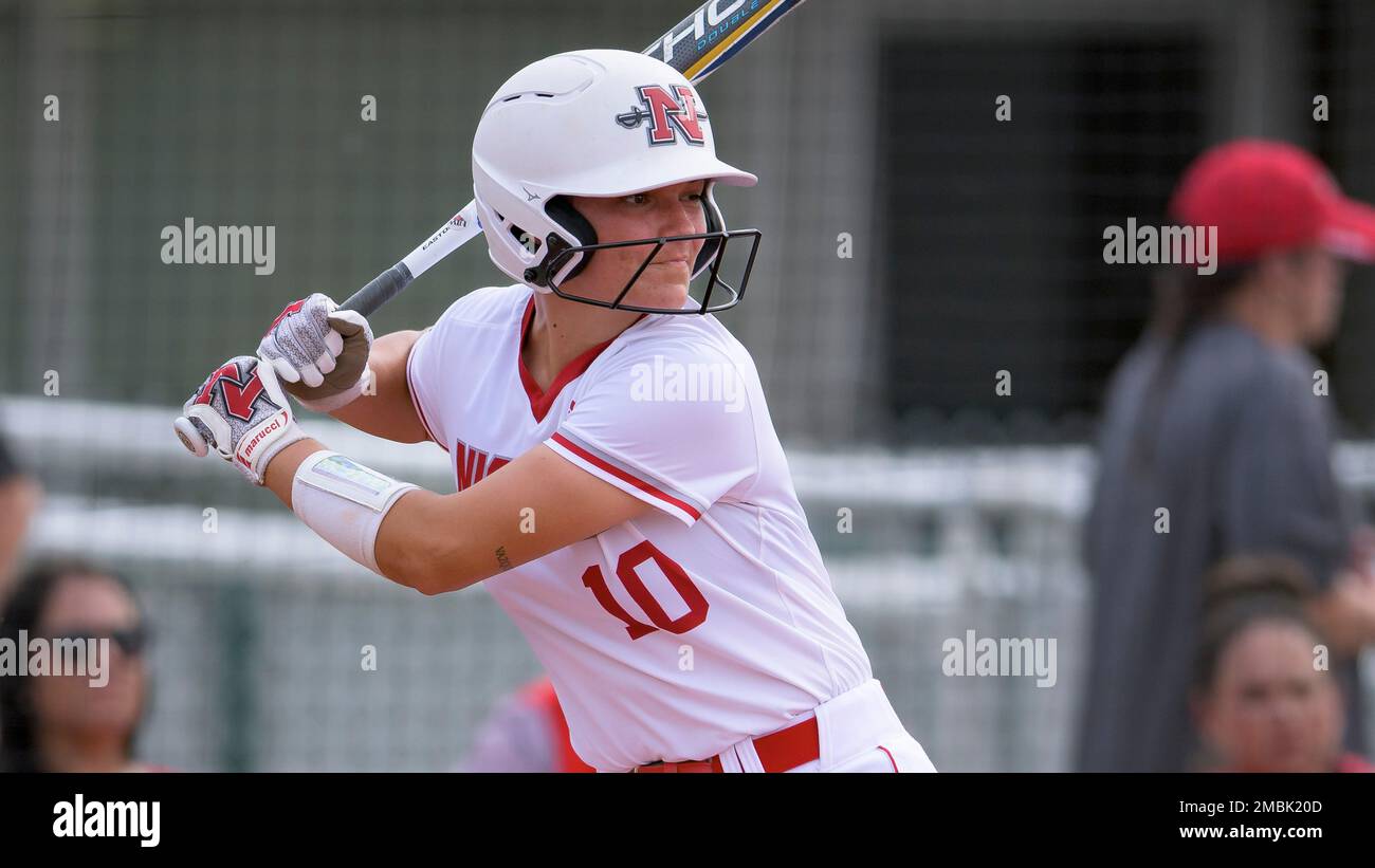Nicholls first baseman Lulu Vazquez (10) bats during an NCAA softball ...