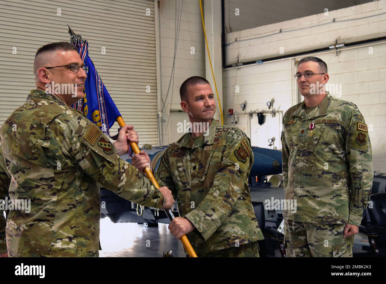Lt. Col. Craig Rasley, incoming commander of the 7th Munitions Squadron ...