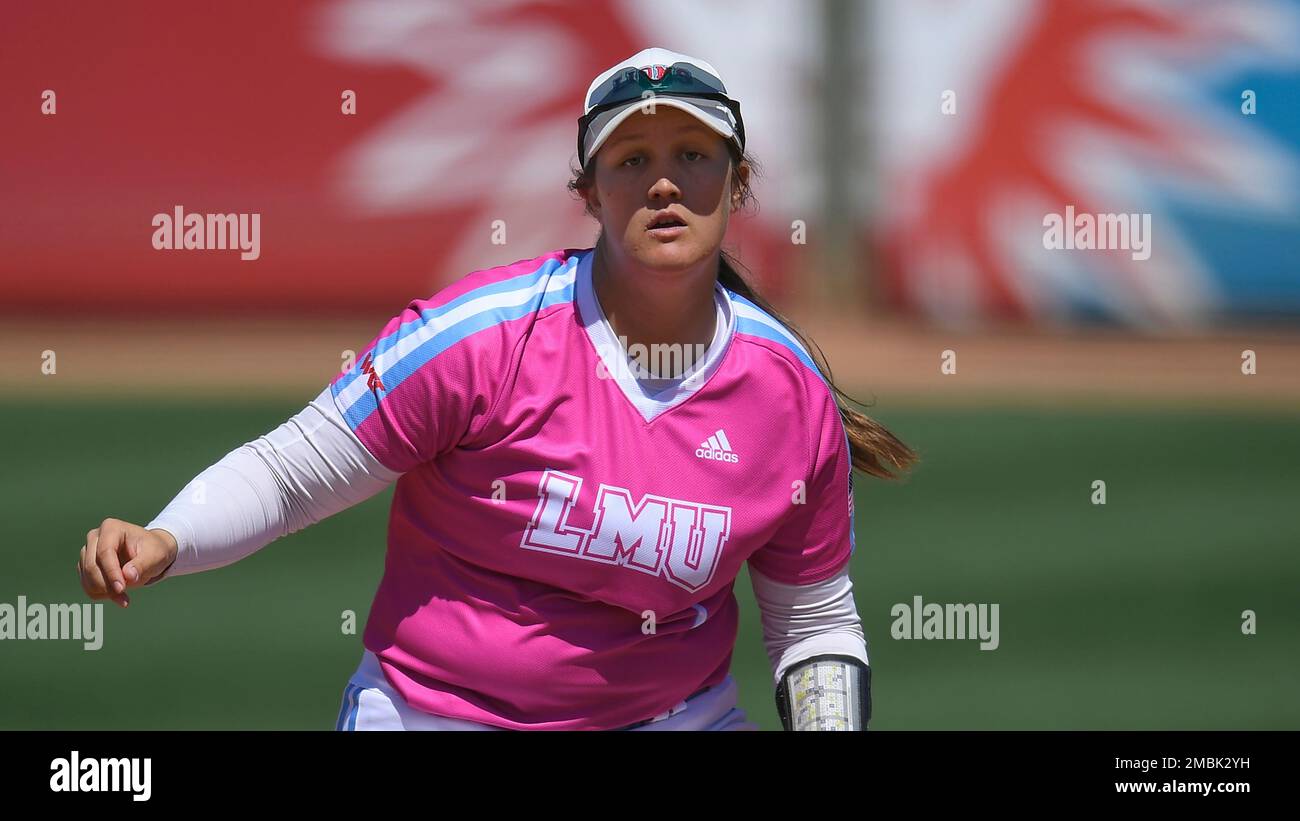 LMU (CA) infielder Georgia Blair (7) during an NCAA softball game on ...