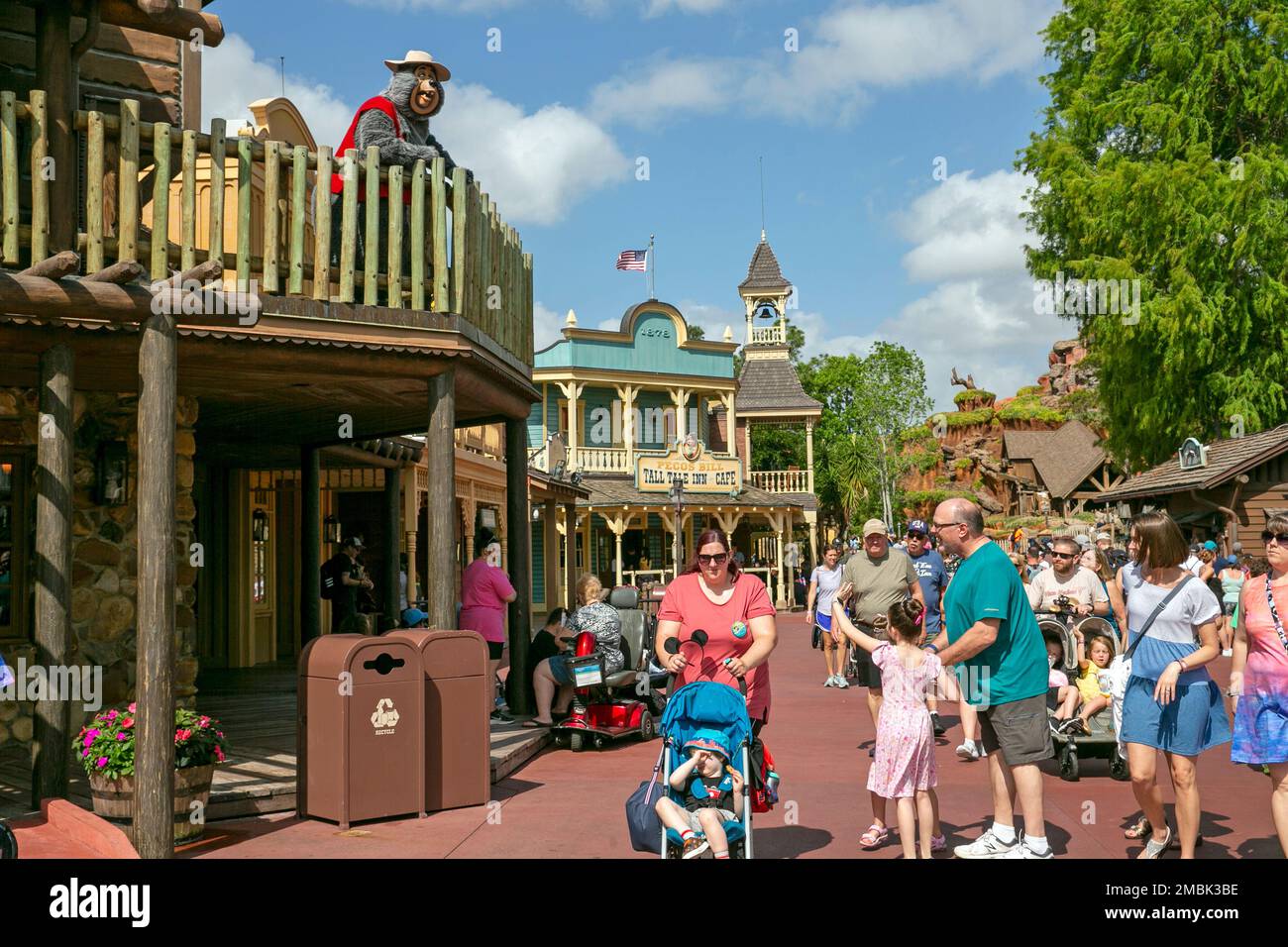 A performer dressed as a bear from the Country Bear Jamboree show ...