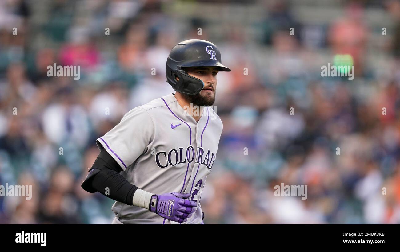 Colorado Rockies' Sam Hilliard plays during the second baseball game of ...